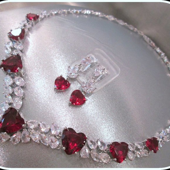 EUROPIAN JEWELRY | Jewelry | Ruby Heart Cut Gemstone 8k Gold Filled ...